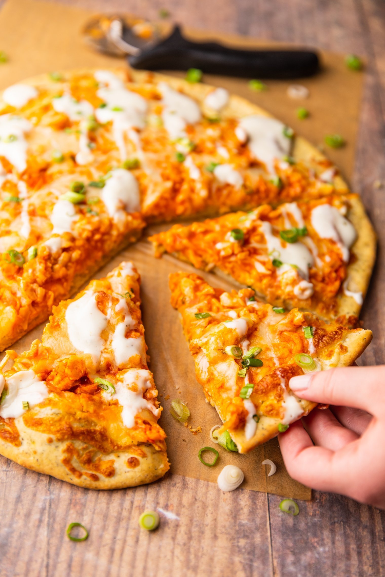 Buffalo Chicken Pizza (Easy 30-Minute!)- Comfortable Food