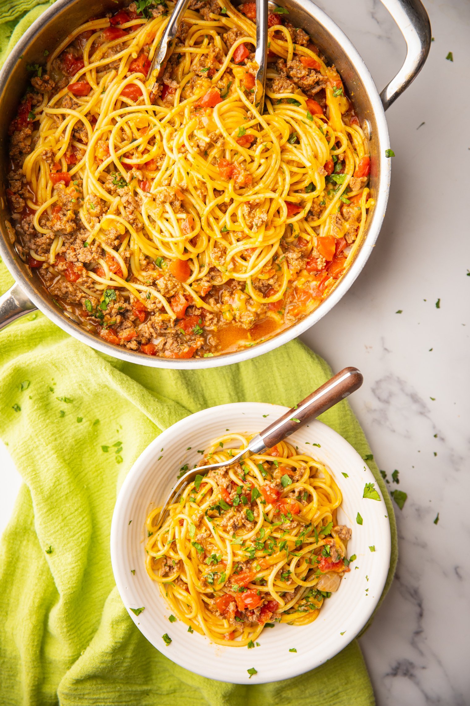 One-Pot Taco Spaghetti (Easy 30-Minute Meal!) - Comfortable Food