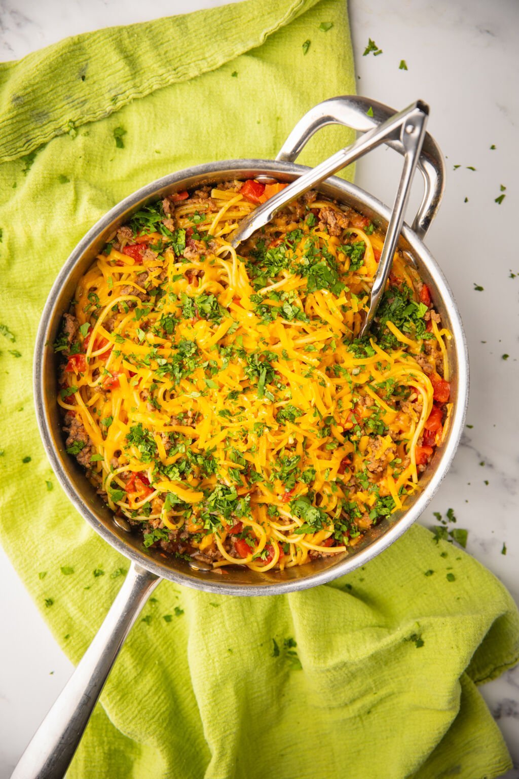 One-Pot Taco Spaghetti (Easy 30-Minute Meal!) - Comfortable Food
